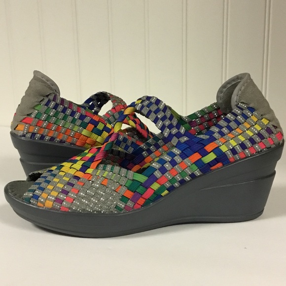 bernie mev. | Shoes | Bernie Mev Yvonne Tstrap Woven Wedge Sandals ...